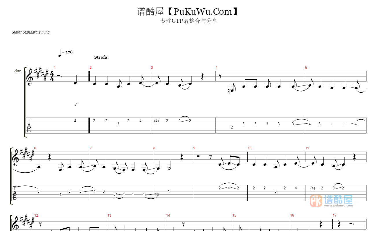 Green Day《Burnout》乐队总谱|GTP谱|GTP吉他谱 - 谱酷屋