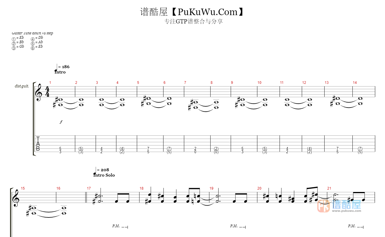 Iced Earth《Written On The Walls》乐队总谱|GTP谱|GTP吉他谱 - 谱酷屋