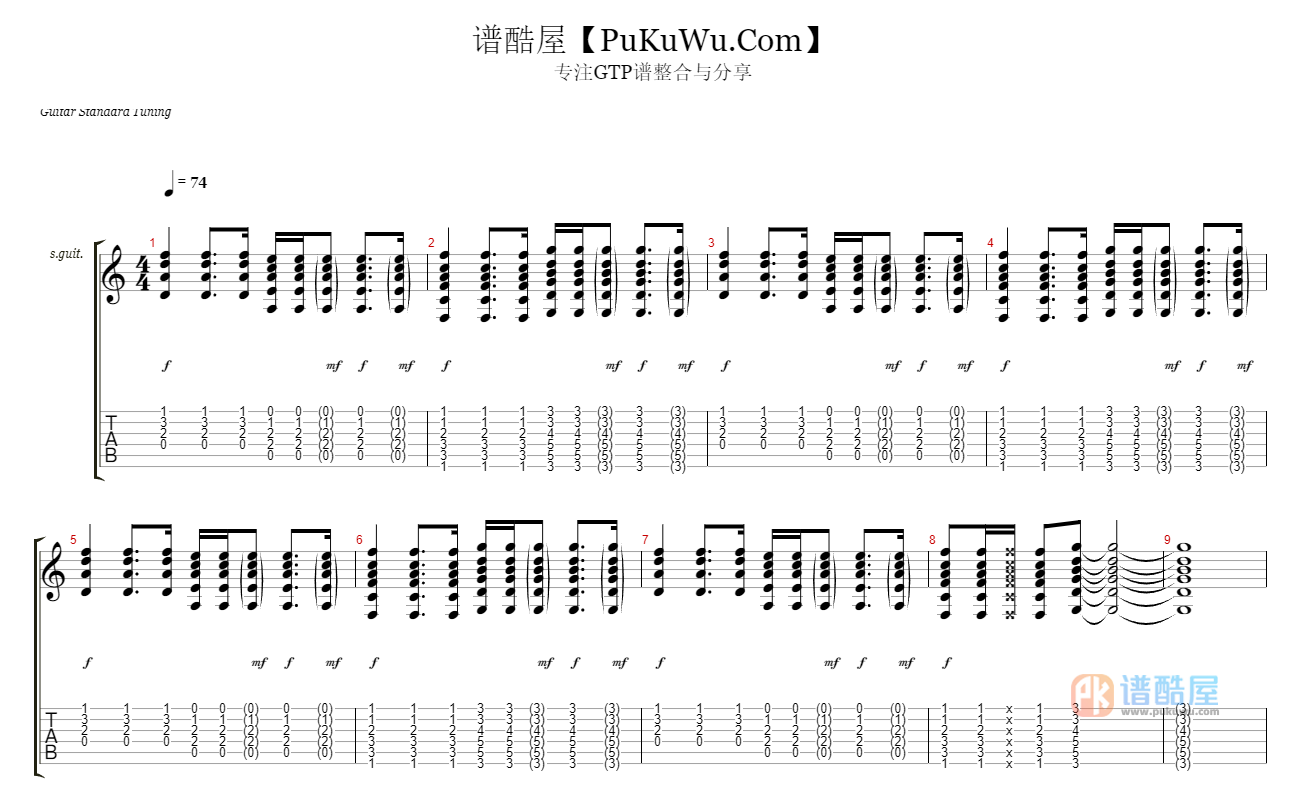 Oasis《Magic Pie》乐队总谱|GTP谱|GTP吉他谱 - 谱酷屋